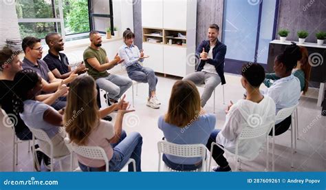 Sign Language Class For People Stock Image Image Of Sign Class