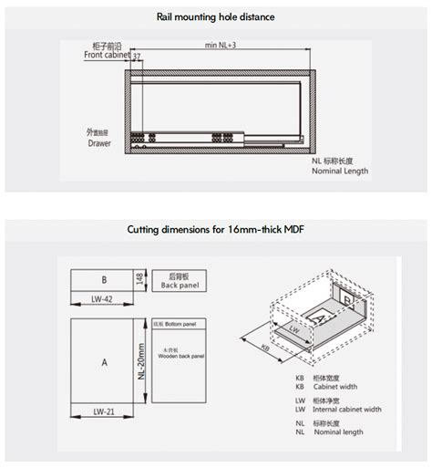 Ultrabox Thin Drawer With Square Railing Set Maxave