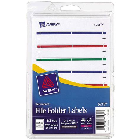 Avery Print Or Write Assorted File Folder Labels AVE05215 Avery