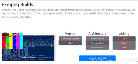 Ffmpeg开发笔记（一）：ffmpeg介绍、windows开发环境搭建（mingw和msvc） 航行学园