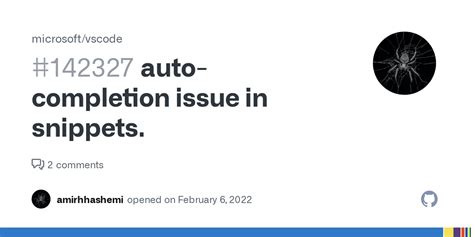 Auto Completion Issue In Snippets Issue 142327 Microsoft Vscode GitHub