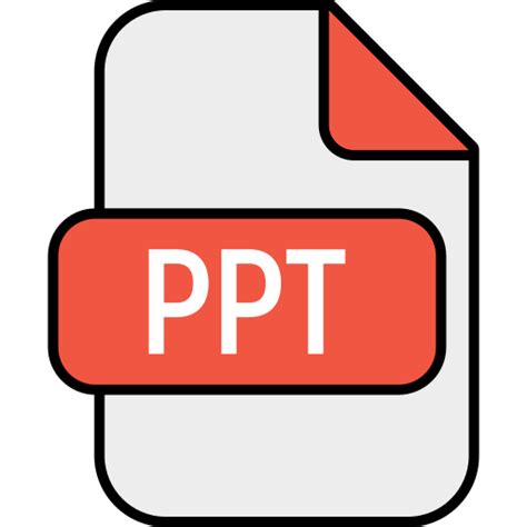 PPT File Generic Outline Color Icon