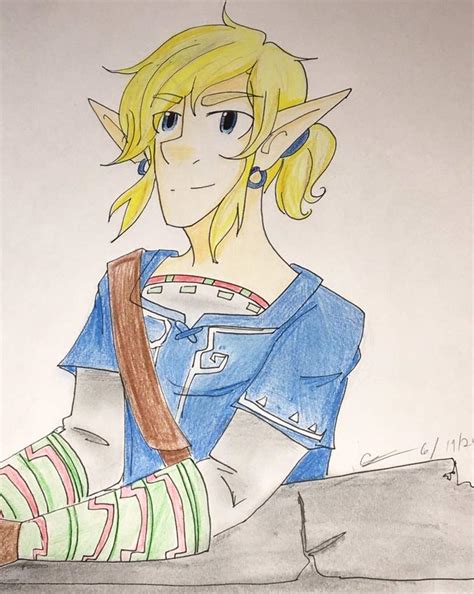 BOTW Link Drawing Zelda Amino