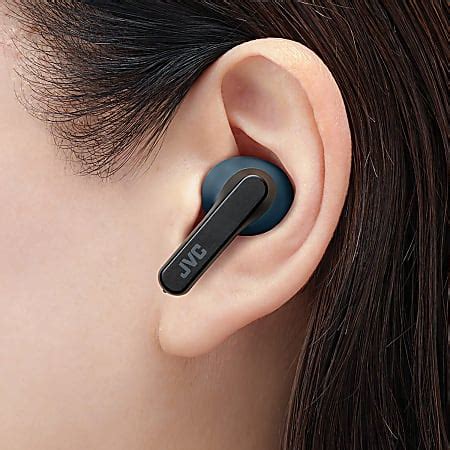 JVC RIPTIDZ True Wireless Bluetooth Earbuds With Charging Case Navy HAA9TA Office Depot