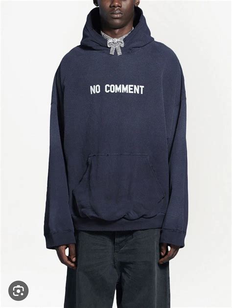 Balenciaga Fw21 No Comment Heavy Oversize Hoodie Runway Royal Blue