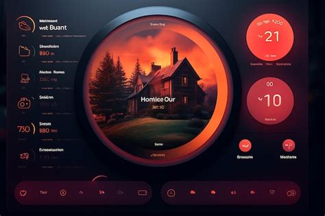 Smart Home App Interface Premium Ai Generated Image