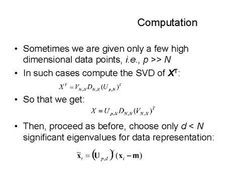 principal component analysis chapter 6 feature extractionpca outline