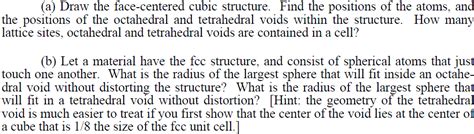 Solved Draw The Face Centered Cubic Structure Find The Chegg
