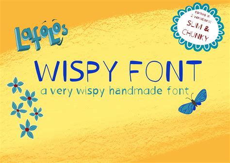 Lafolos Wispy Font And Butterflies Creative Market