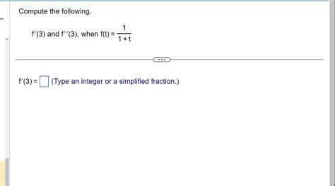 Solved Compute The Following F And F When Chegg Com