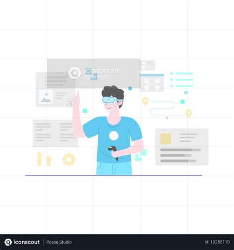 man using vr tech animation free download science and technology