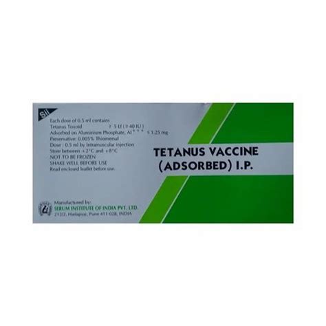 Tetanus Toxoid 5lf Injection 05 Ml At Rs 127pack In Surat Id