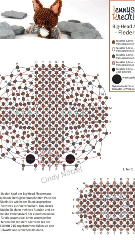 Схемка на летучую мышь с бисером