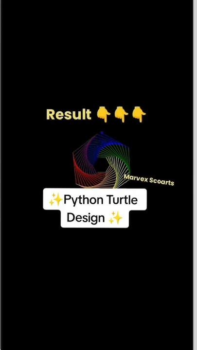 Python Turtle Design 🐢👨‍💻👆jadexartsacademy Coding