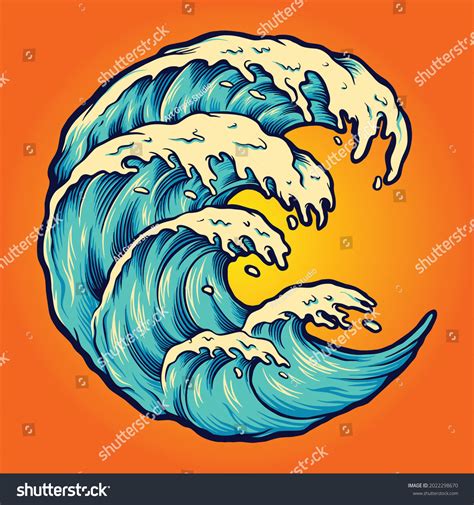 10 Waves Beach Scene Svg Stock Vectors And Vector Art Shutterstock