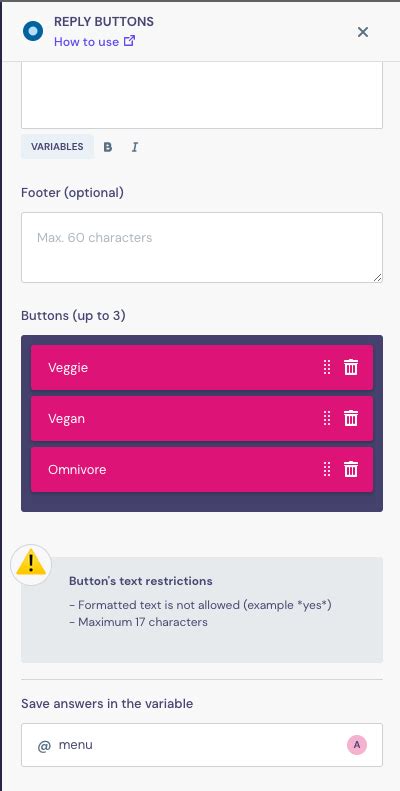 creating a simple cart in whatsapp landbot help