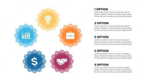 원형 다이어그램 벡터 Infographic 프레젠테이션 템플릿 차트 옵션 단계 프리미엄 벡터