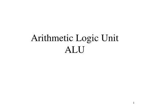 PPT Arithmetic Logic Unit ALU PowerPoint Presentation Free Download ID