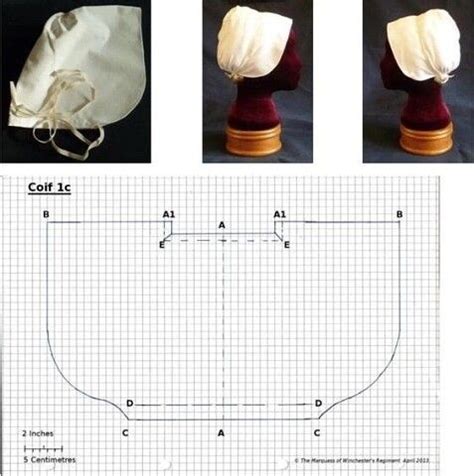 Coif Pattern Pattern For Chelmsford Coif Coif Pattern Sewing Diy