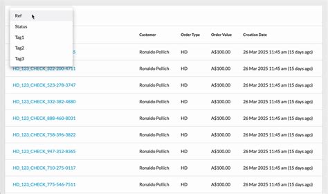Using Predefined Values In Order Tag Filters