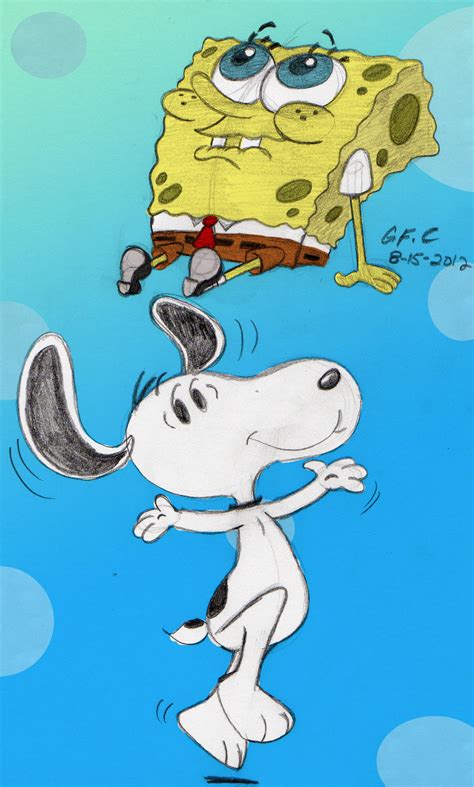 Spongebob And Snoopy By Spongefox On Deviantart