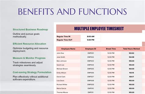 Multiple Employee Timesheet Template In Excel Google Sheets Download Template Net