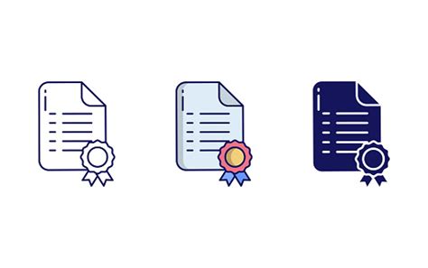 디플로마 글꼴과 흰색 배경에 격리된 글리프 아이콘 인증서 벡터 일러스트 레이 션 0명에 대한 스톡 벡터 아트 및 기타 이미지 0명 개념 개념과 주제 Istock