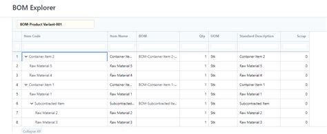 Feature Request Allow Different Levels In Bom Explosion · Issue