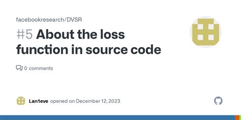 About The Loss Function In Source Code · Issue 5 · Facebookresearchdvsr · Github