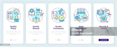 Qms Document Structure Onboarding Mobile App Screen Stock Illustration Download Image Now Istock