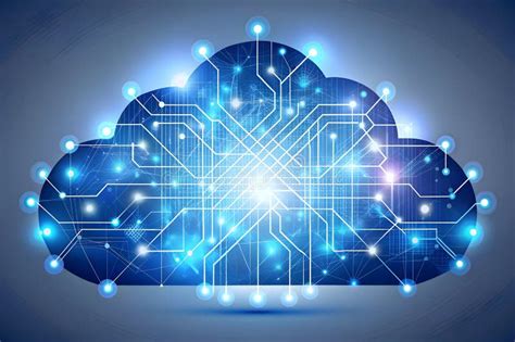 AI Powered Cloud Computing Vector Concept As A Clean Abstract Depicting Cloud Computing Elements