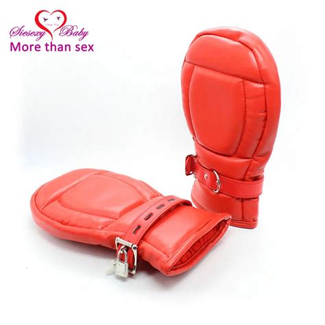 SJB Sex Gloves With Lock Sex Couple Games BDSM Hands Bondage Restraint Sex Products SM Sex