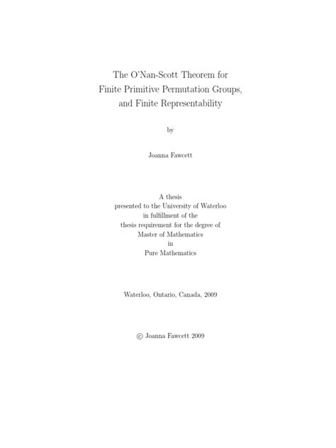 the o nan scott theorem for finite primitive permutation groups and
