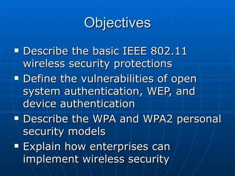 Ch06 Wireless Network Security Ppt