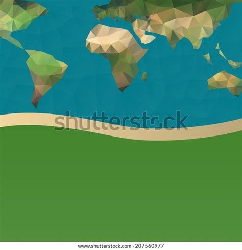 Polygonal Vector World Map Abstract Background Stock Vector Royalty Free Shutterstock