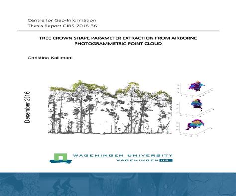 Tree Crown Shape Parameter Extraction From Airborne Photogrammetric Point Cloud Cifor Icraf