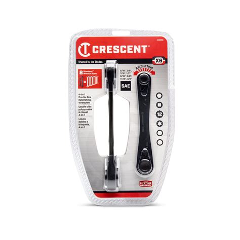 Crescent 2 Piece X6 4 In 1 Black Oxide Spline Ratcheting