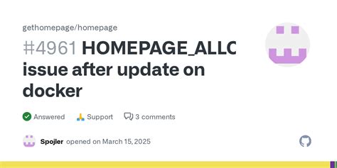 Homepageallowedhosts Issue After Update On Docker · Gethomepage Homepage · Discussion 4961