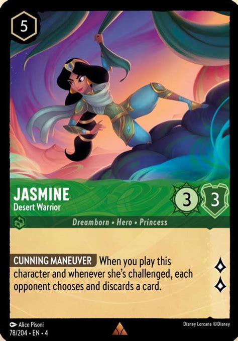 Jasmine Desert Warrior Disney Lorcana Tcg