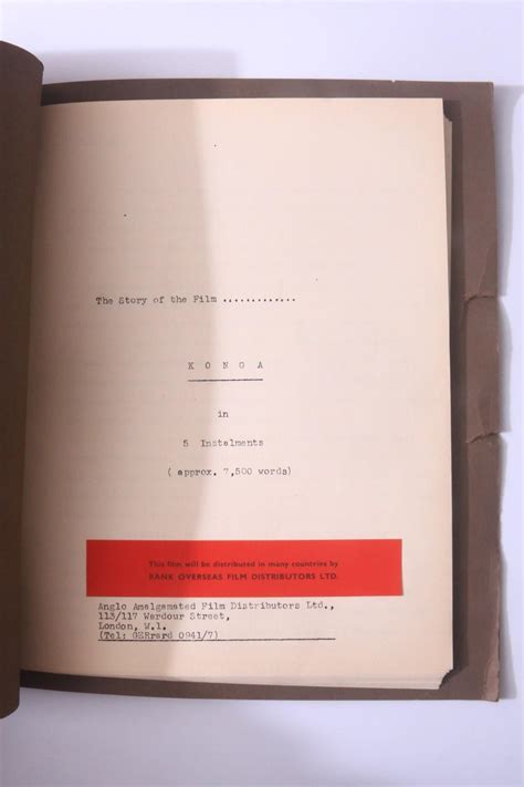 Various A Small Collection Of Kong Related Scripts 1961 1980