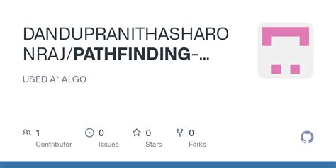 GitHub DANDUPRANITHASHARONRAJ PATHFINDING VISUALIZER USED A ALGO