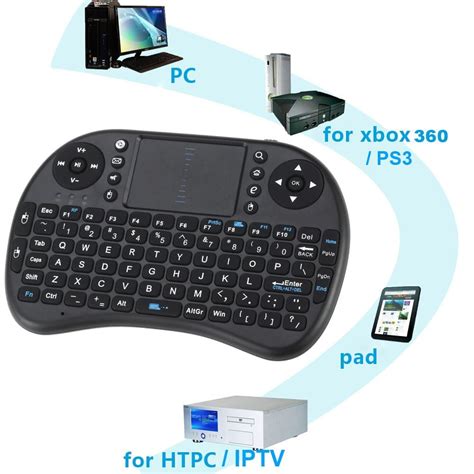 Mini Portable 2 4ghz Wireless Keyboard With Touchpad Mouse Without Rgb Light