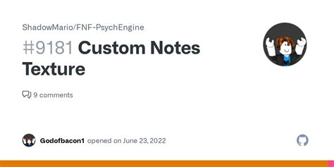 Custom Notes Texture Issue ShadowMario FNF PsychEngine GitHub