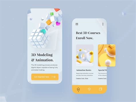 D Modeling Animation Mobile App App Design App Design Inspiration Web App Design