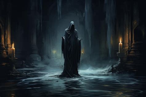 Premium Ai Image A Dark Room With A Lit Candle And A Lit Candle