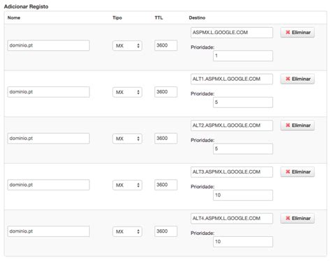 Alterar Registos MX de Domínio Alojamento Web