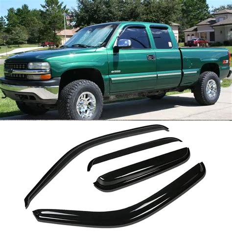 Window Rain Guards Fit 99 06 Chevy Silverado Gmc Sierra Extended Cab