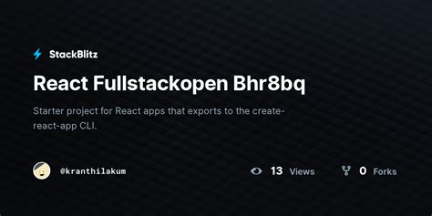 react fullstackopen bhr8bq stackblitz
