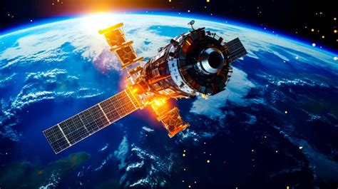 Premium Photo Artists Rendering Of Space Station In Orbit With Earth In The Background