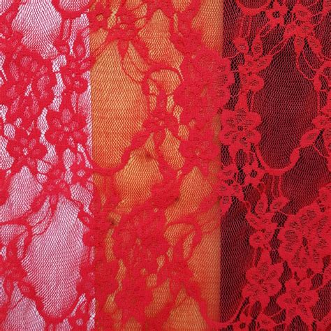 Elastischer Spitzenstoff Rot Bodywear Made By You